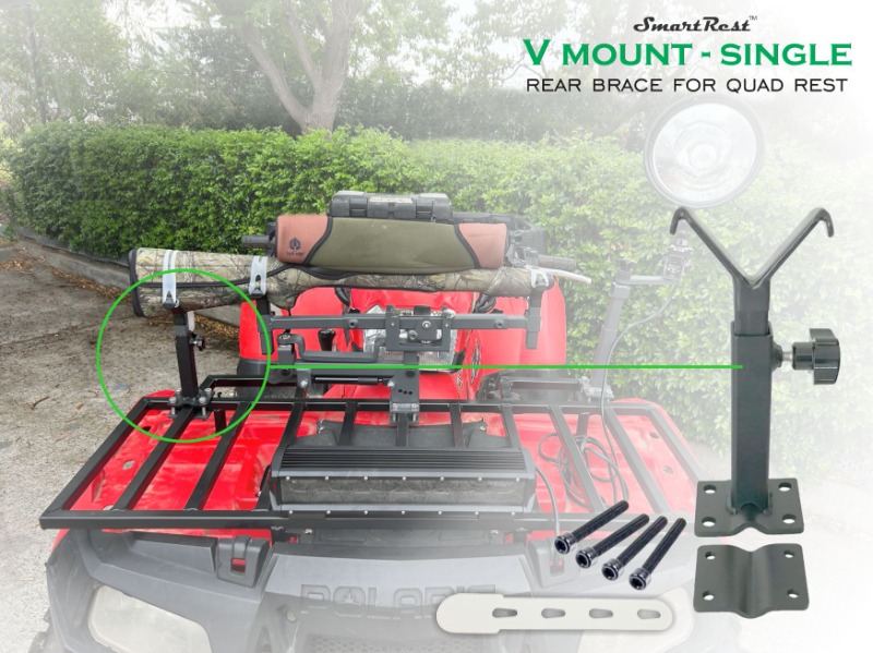 SmartRest V Mount Gun Rack For Quad Bikes, ATVs and UTVs